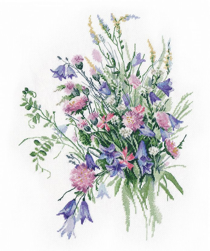 Набор для вышивания крестом Овен, вышивка крестиком. Летний букет, 26х35см., 1310 купить на OZON ...