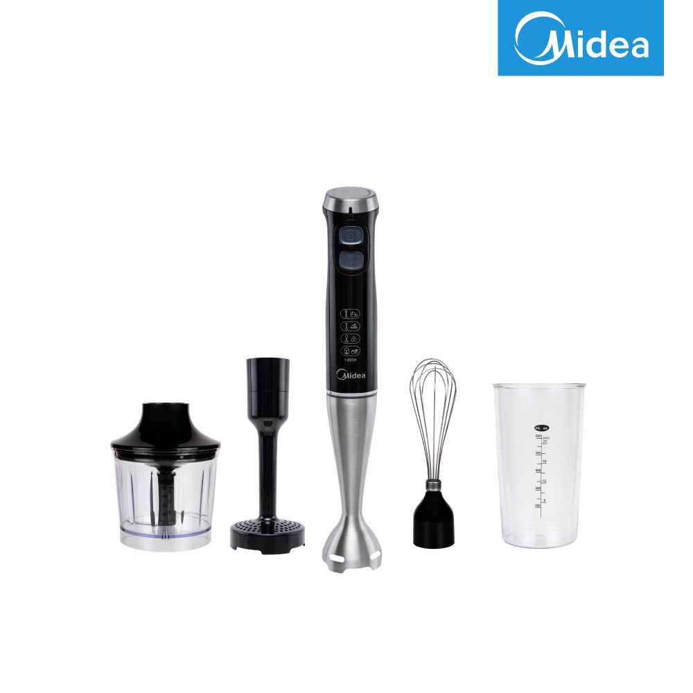 Блендер погружной Midea MC-BL503, 3 насадки, 5 в 1, турборежим, насадка для пюре, регулировка ...