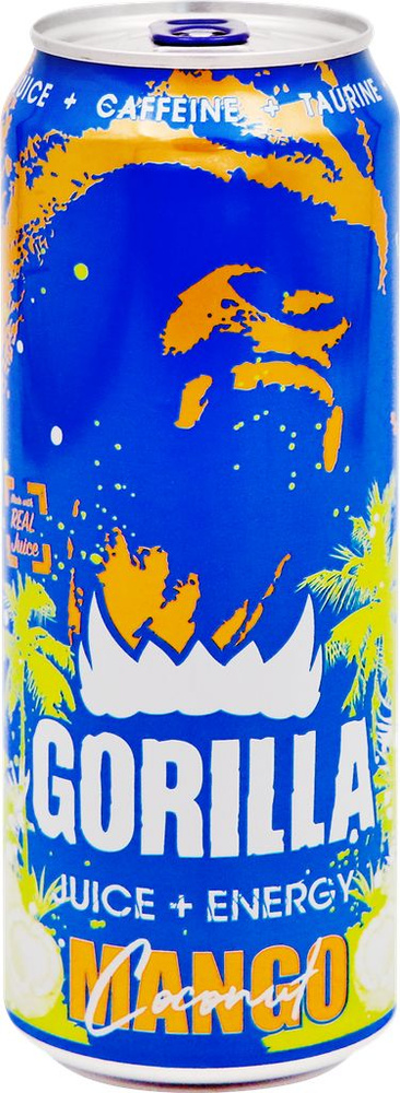 Напиток энергетический GORILLA Mango Coconut тонизирующий ...