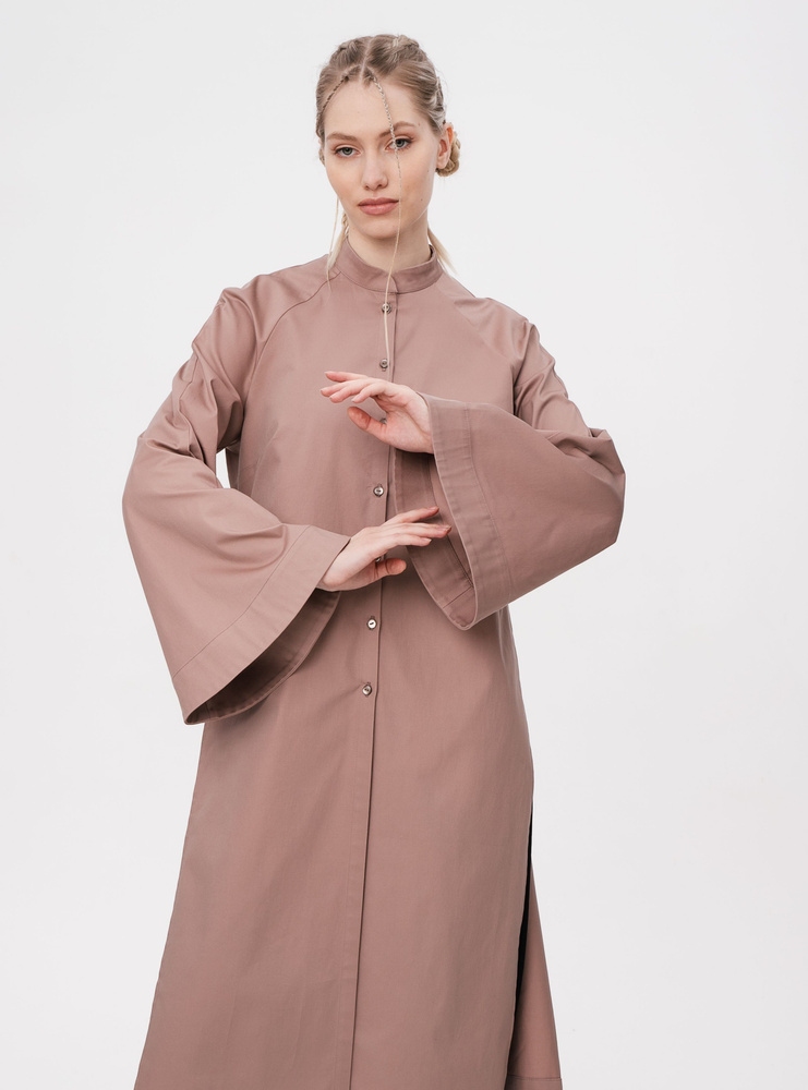 Рубашка Shood, женская, из хлопка, хлопковая, для женщин, пудровая ...