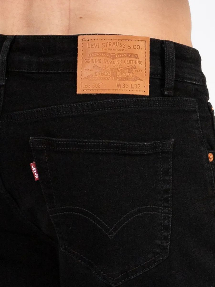 Джинсы Женский, Мужской Levi's черный прямые Хлопок, размер 48 Молния Турция На любой сезон ...