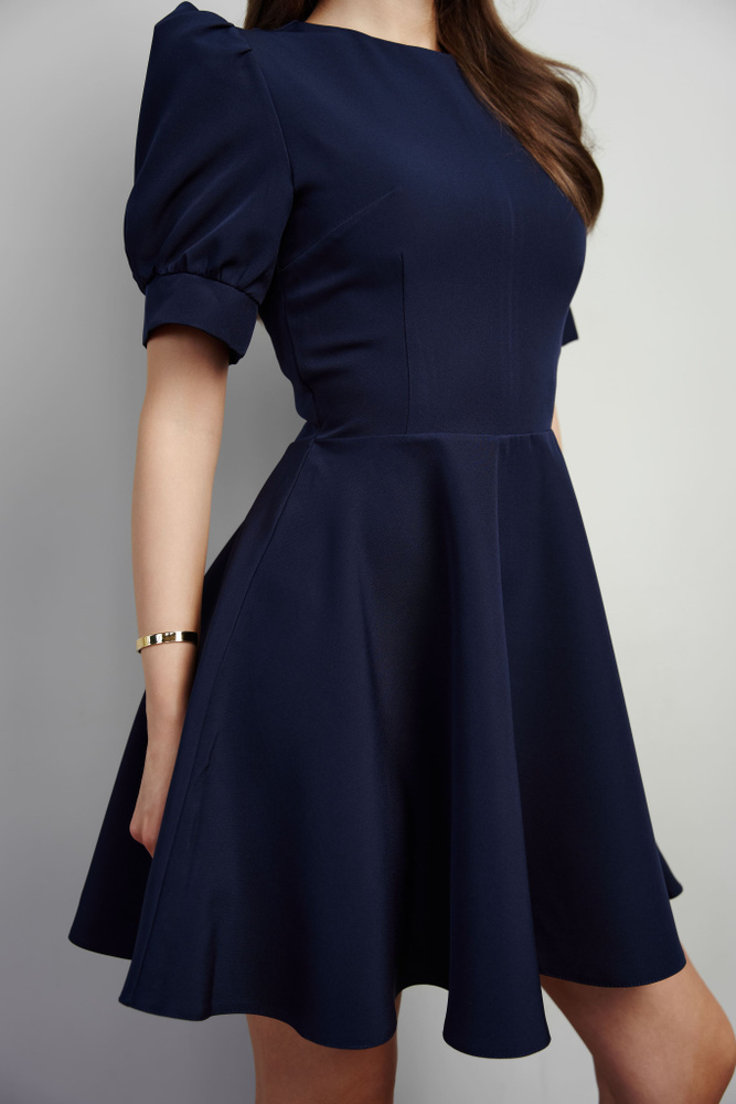 Платье Женский Mechta Brand синий, синий кобальт футляр Офисный/школьный Длинный Полиэстер ...