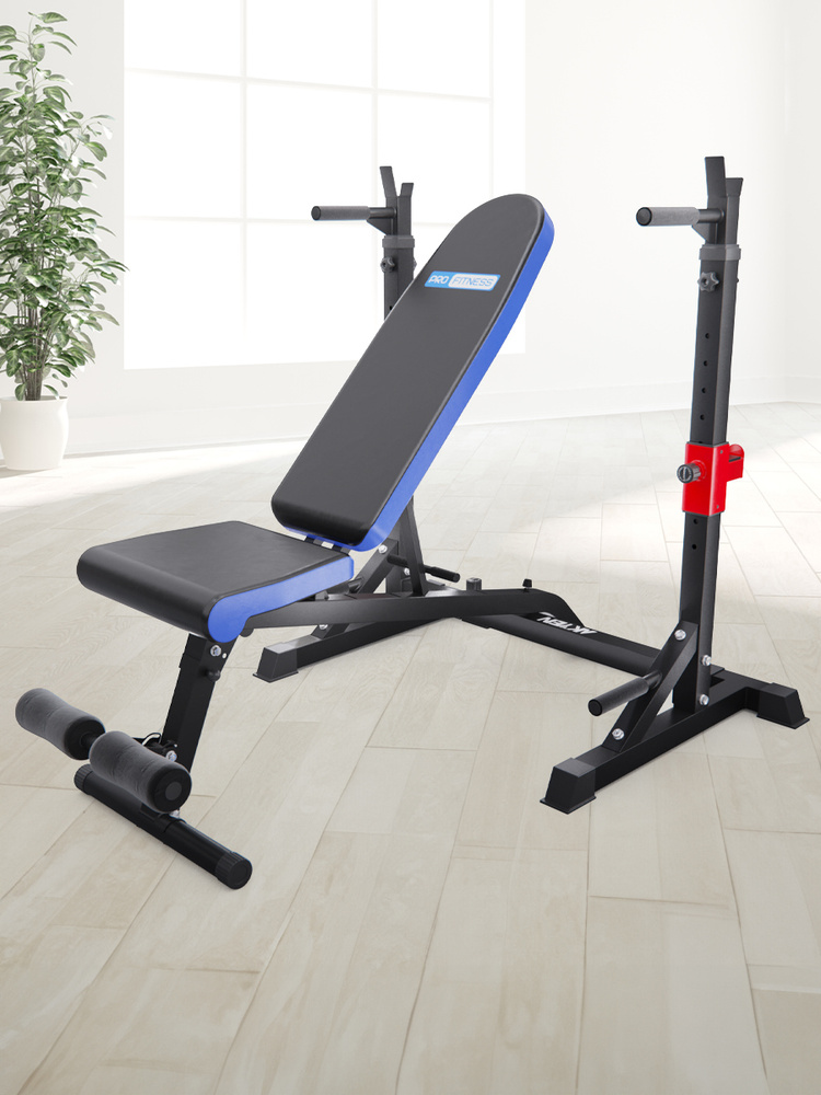 Скамья для жима со стойками DFC Pro Fitness купить на OZON по низкой ...