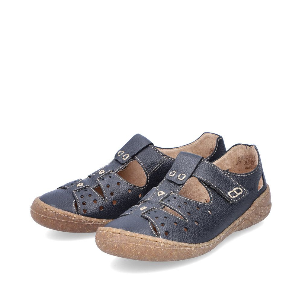 Туфли Женский Rieker Натуральная кожа, размер 38 G Туризм Швейцария Липучки Мягкая стелька ...