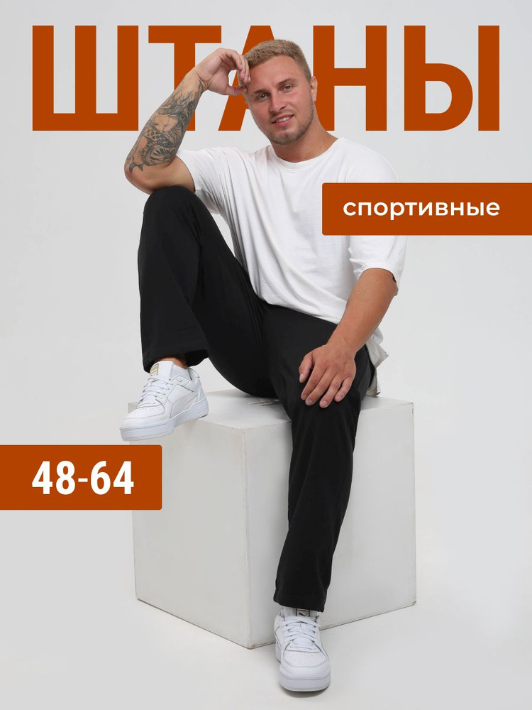 Брюки Мужской Soft home черный Хлопок Офисный/школьный, размер 50 Шнурок На любой сезон купить c ...