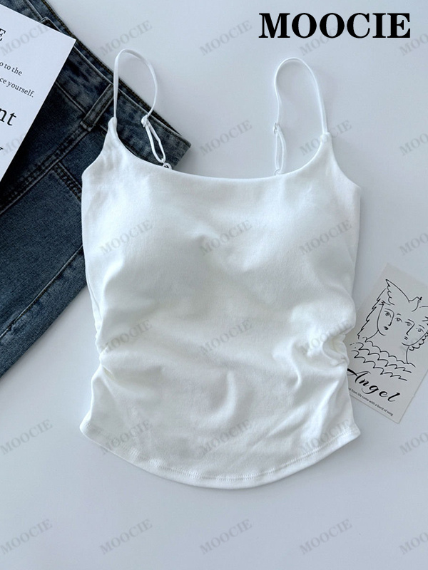 Кроп-топ Женский MOOCIE белый, размер 40, 46 Политекс Без рукавов Повседневный Китай купить c ...