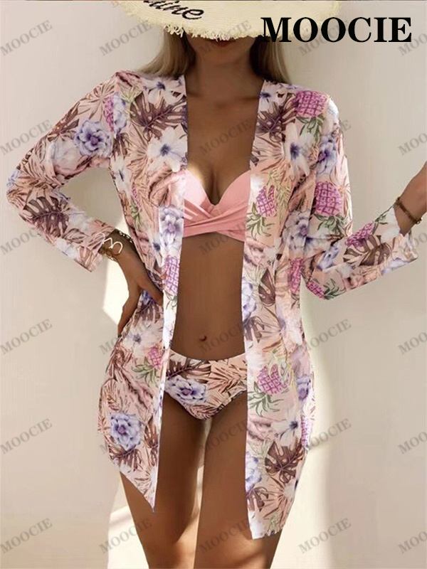 Купальник раздельный Женский MOOCIE светло-розовый, размер 48 SUP-серфинг, Аквафитнес Китай ...