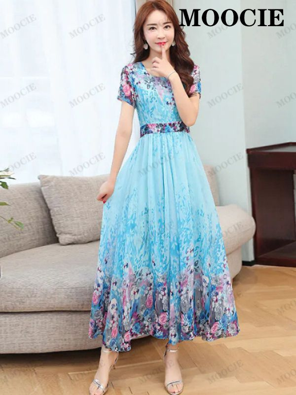 Платье Женский MOOCIE синий Вечерний/праздничный Полиэфирное волокно, размер 54 купить c ...