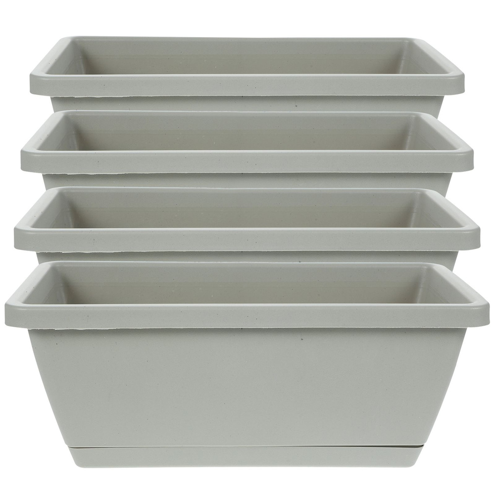 Кашпо 14.37 см, цвет светло-серый купить на OZON по низкой цене (2973436407)