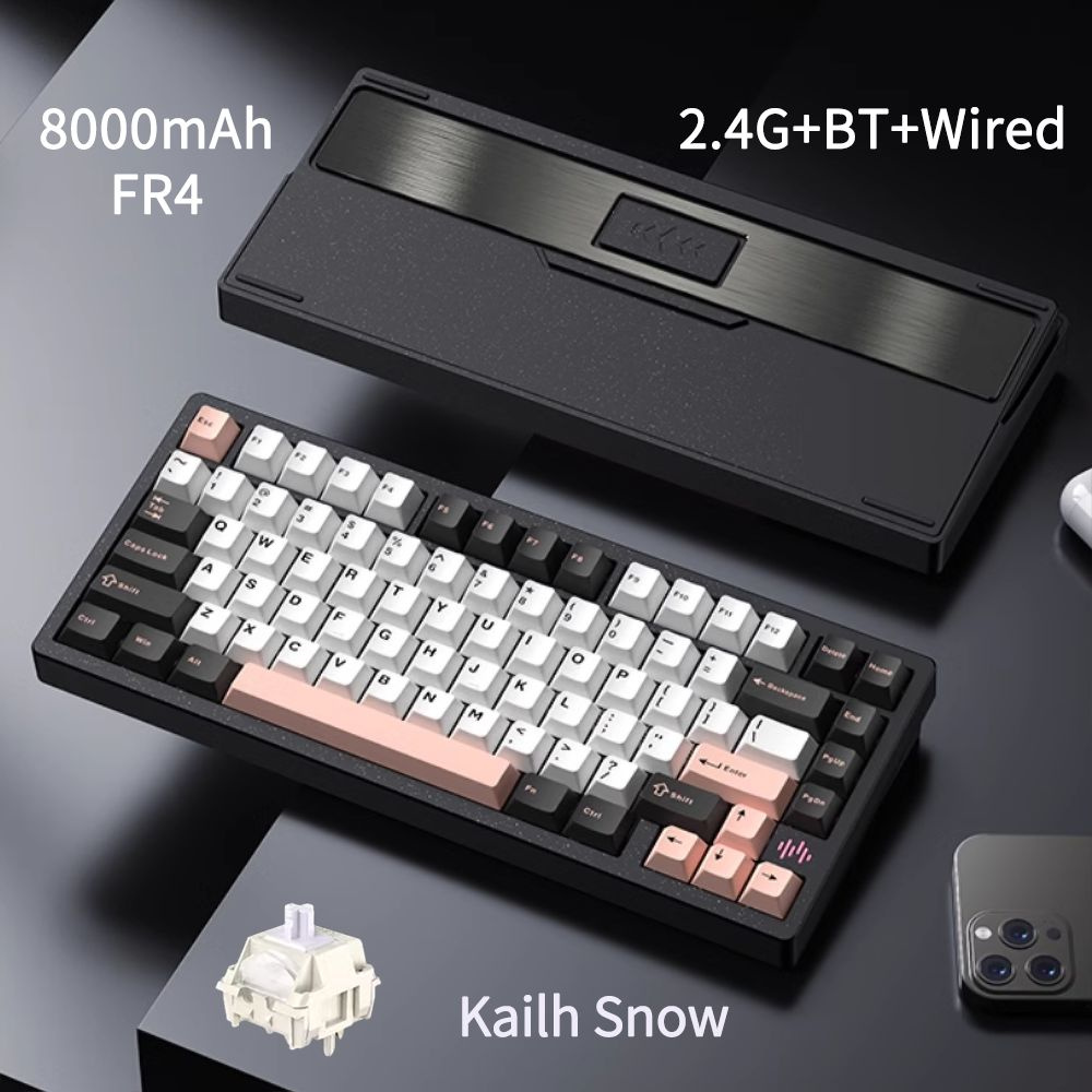 PMO Игровая клавиатура беспроводная WAVE 75 Pro Kailh Snow Switch ...