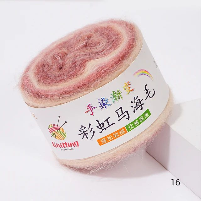 Пряжа Радужный мохер (50% Мохер, 20% Шерсть, 30% акрил) 100гр. 330м купить на OZON по низкой ...