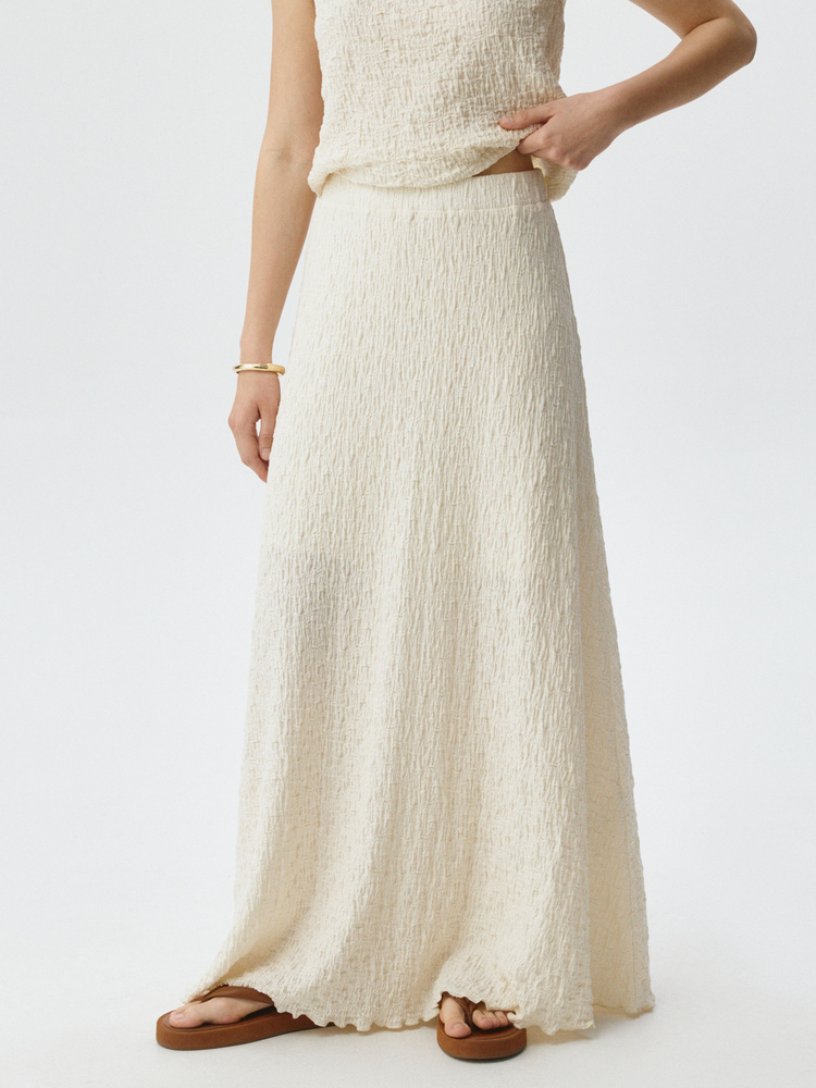 Юбка Женский SELA молочный, размер 48 Лето купить c доставкой на OZON по низкой цене (2209358034)