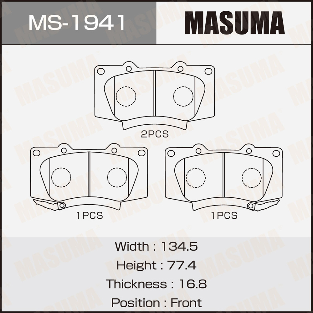 Колодки тормозные Toyota Fortuner 16- передние Masuma купить на OZON по низкой цене (2542683295)