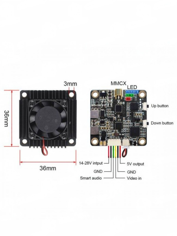 AKK Ultra Long Range Все каналы версии 3W 80CH VTX аудио передатчик ...