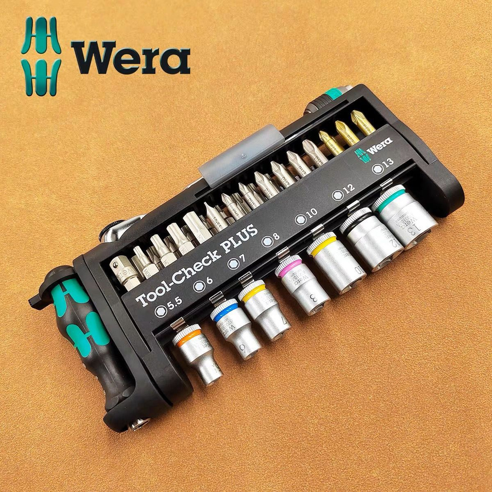 Wera Tool-Check PLUS 8001 A, 05056490001, мини-трещотка с битами и ...