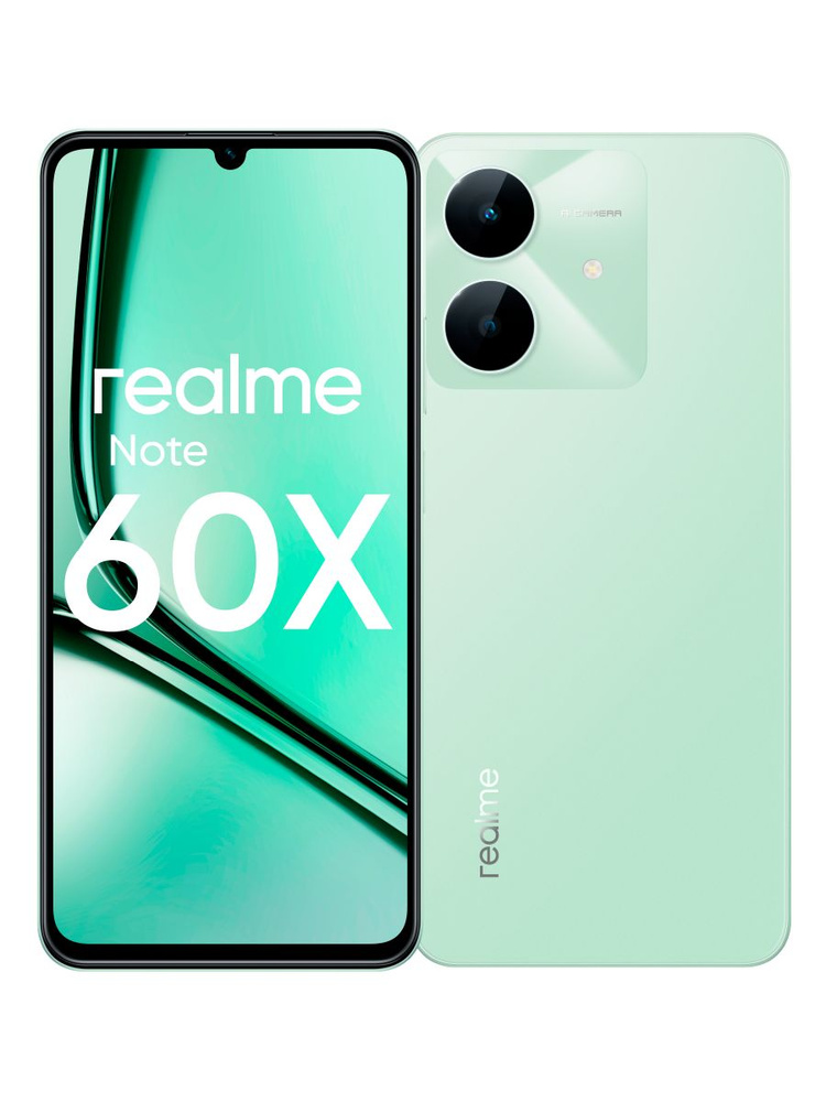 Смартфон realme note 60x 128 ГБ 3 ГБ Зеленый 6.74 IPS RMX3938 купить c ...