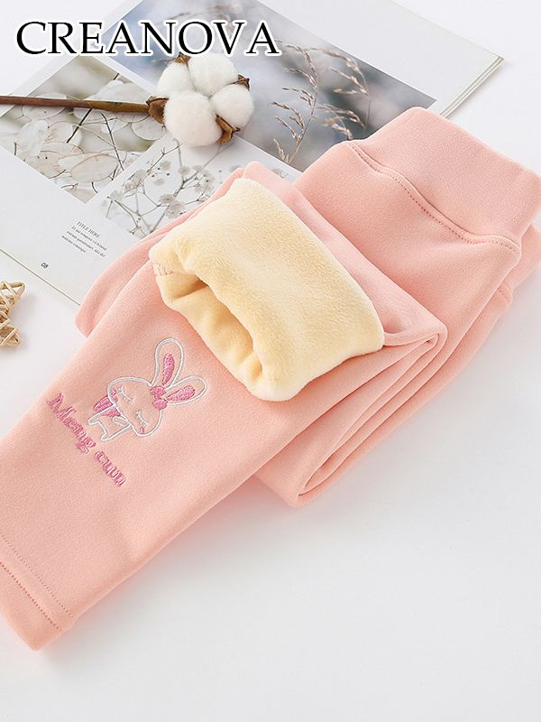 Термобрюки Мальчики, Девочки CREANOVA, размер 100 Зима Политекс пудровый Повседневный Китай ...