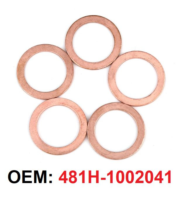 Прокладка сливной пробки Chery, Exeed, Omoda, Jetour. 481H-1002041, 5шт ...