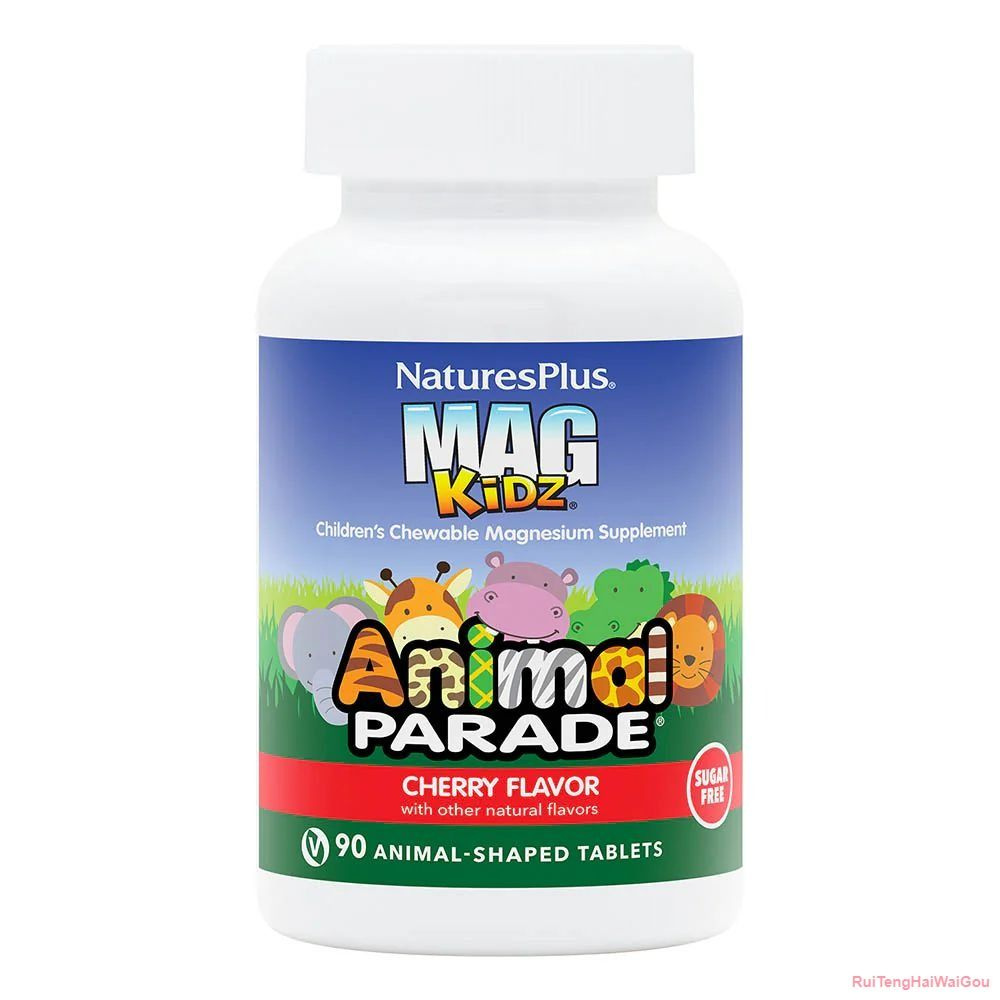 Natures Plus, Animal Parade Магний для детей с вишнёвым вкусом Mag Kidz ...