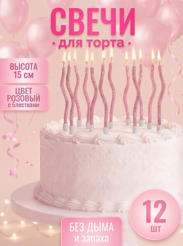 Свечи для торта Свечи для праздника "Без отдушки" дляДень рождения ...