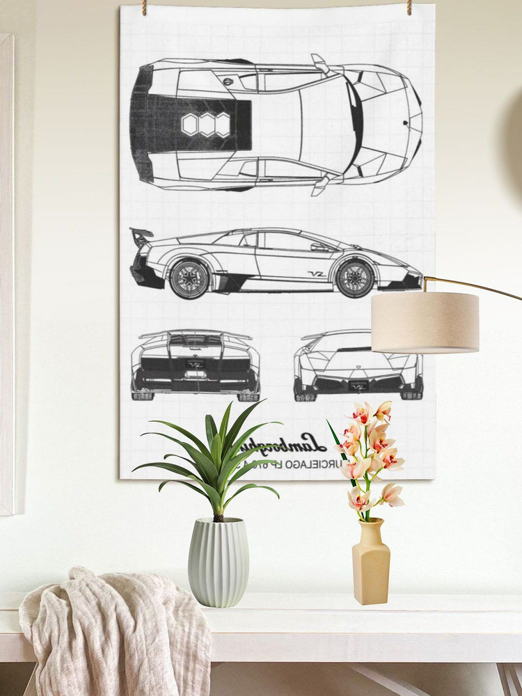 Флаг плакат баннер Lamborghini Murcielago Lp Pattern 60cm X 90cm ...