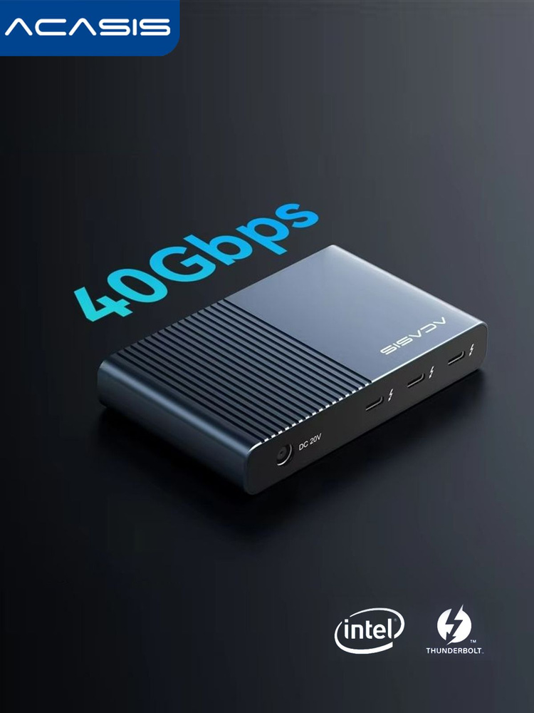 Acasis Thunderbolt 4 Intel Certified Док-станция, 40 Гбит/с, 3TBT4 ...