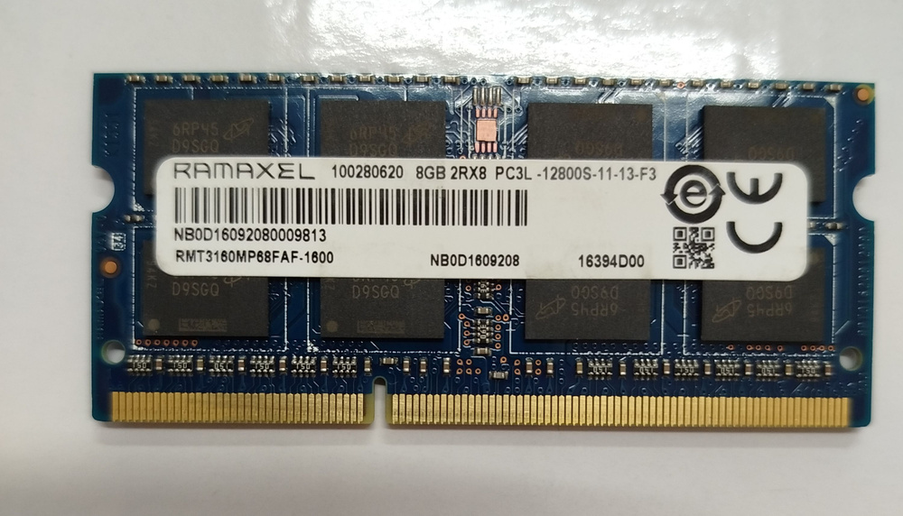 Модуль оперативной памяти Ramaxel 8 ГБ DDR3L PC12800 1600 MHz CL 11 ...