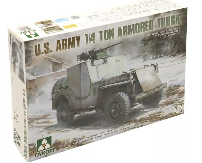 TAKOM 2131 1/35 Масштаб армии США 1/4 тонны бронированный грузовик ...