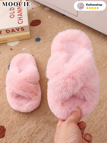 Тапочки Девочки MOOCIE, размер 32, 33 розовый Толстая подошва Зима купить c доставкой на OZON по ...