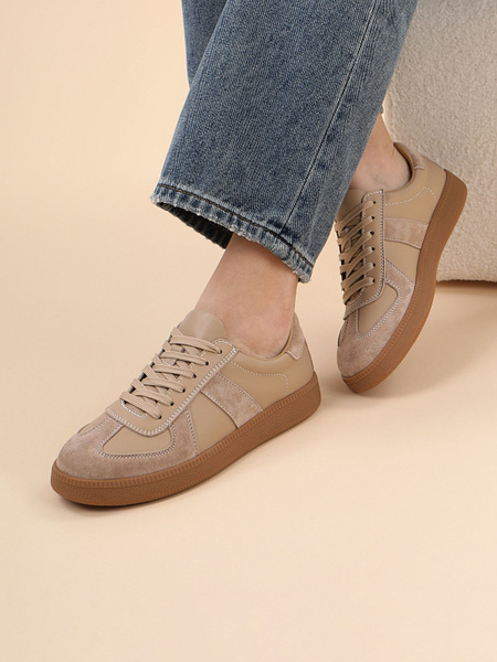 Кеды Женский Covani Натуральная кожа, Нубук Танцы, Фитнес, размер 38 6 На любой сезон Шнурки ...