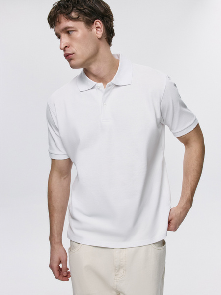 Поло Мужской SELA белый, размер 48 Повседневный Китай купить c доставкой на OZON по низкой цене ...