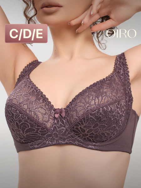 Бюстгальтер Женский OIRO мягкая чашка на каркасе, на косточках, размер 85C фиолетовый Полиамид ...