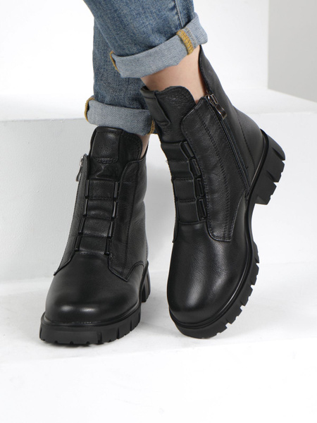 Ботинки Женский Covani черный каменный, черный графит, размер 36 челси Зима 7 Молния Стандартный ...