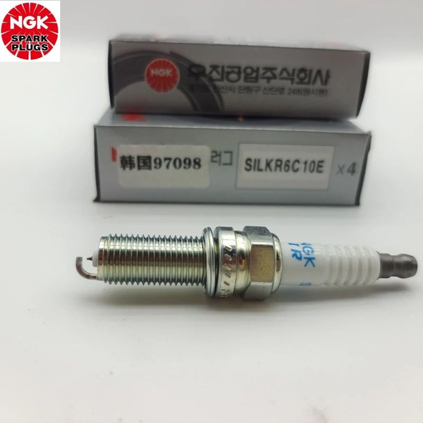 NGK Свеча зажигания арт. свечи зажигания SILKR6C10E 97098, 4 шт. купить ...