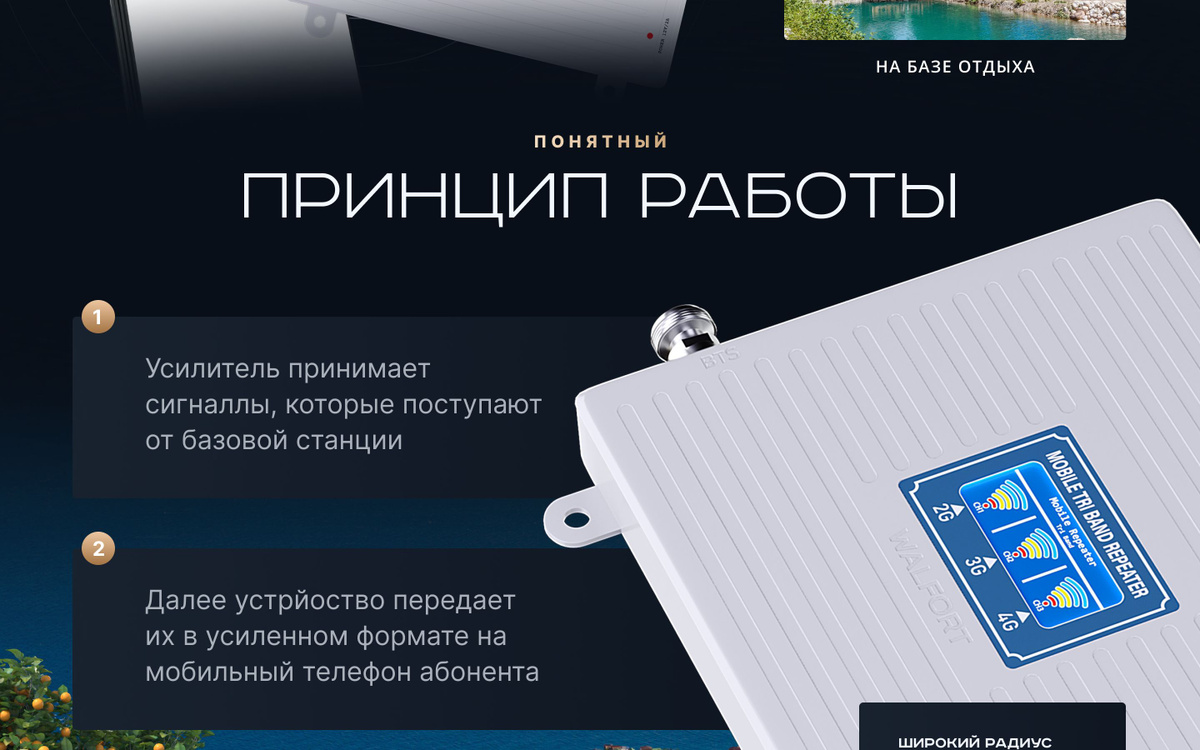 Усилитель сигнала сотовой связи и мобильного интернета для дачи репитер ...