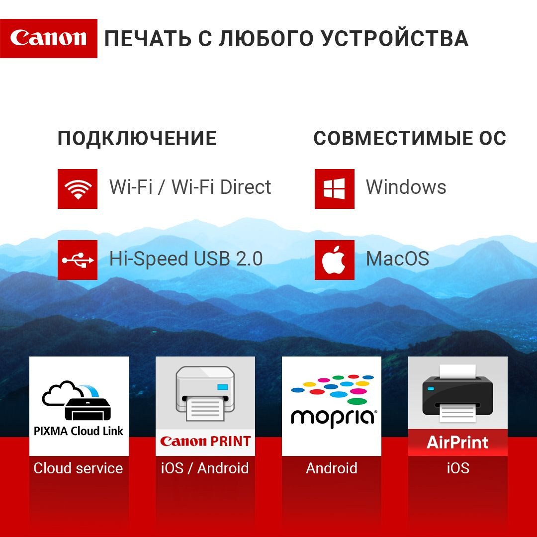 МФУ струйный цветной с WiFi Canon PIXMA TS3440 / принтер, сканер, копир купить на OZON по низкой ...