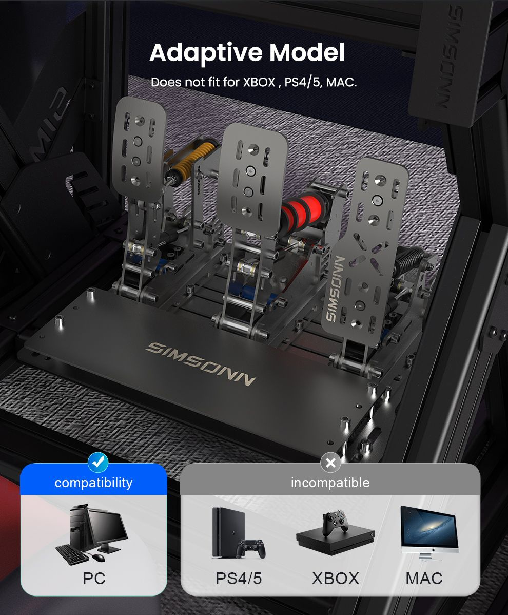 SIMSONN Plus X Pedal Simulator Racing Pedal PC Racing Simulator Датчик ...
