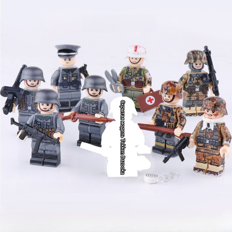 Модель строительного блока советского офицера времен Второй мировой войны, модель минифигурки ...