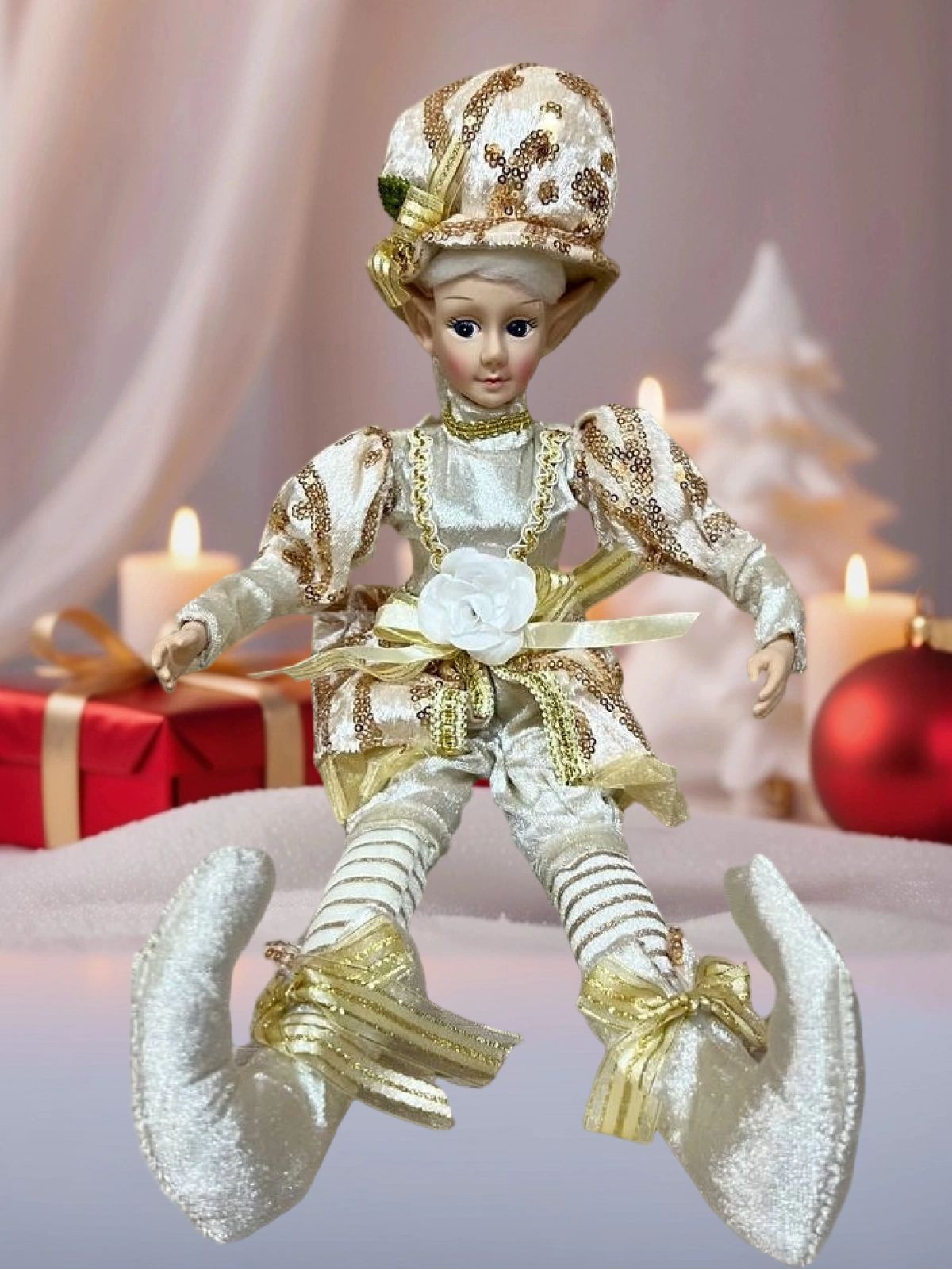 Эльф новогодний рождественский на елку, елочная игрушка 42 см купить на ...