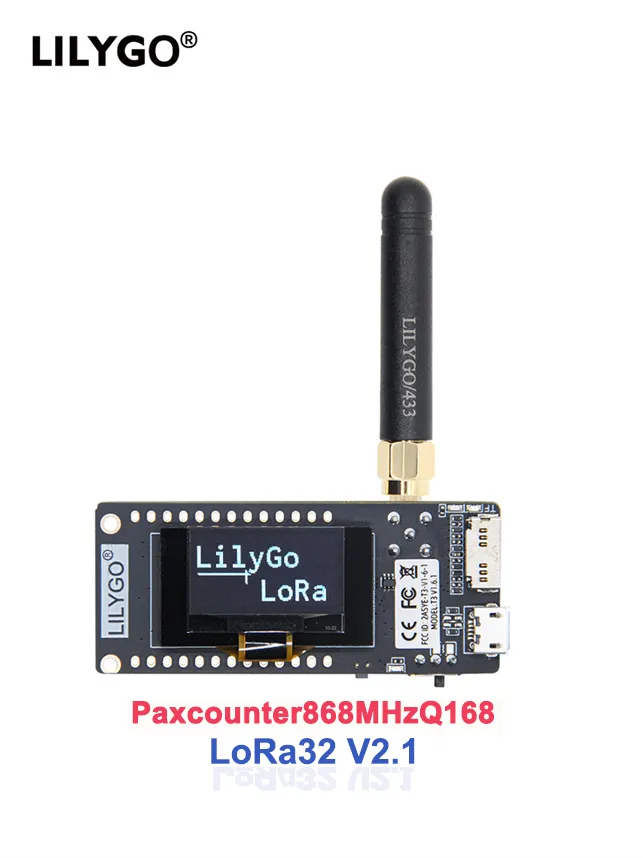 LILYGO TTGO LoRa32 V2.1_1.6 Радио бедствия подсчет_людей Disaster-Radio ...