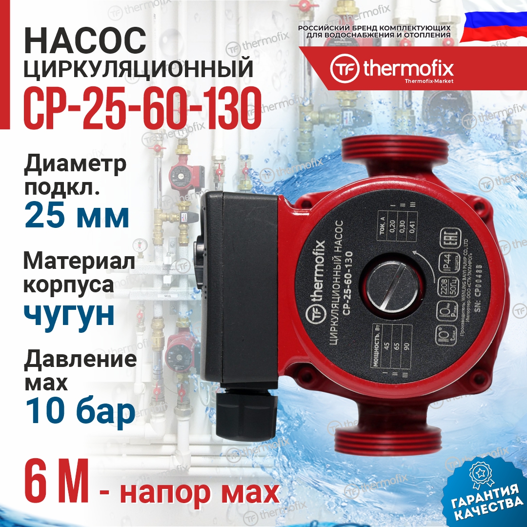 Циркуляционный насос Thermofix ЦН, 220 л/мин купить c доставкой на OZON ...