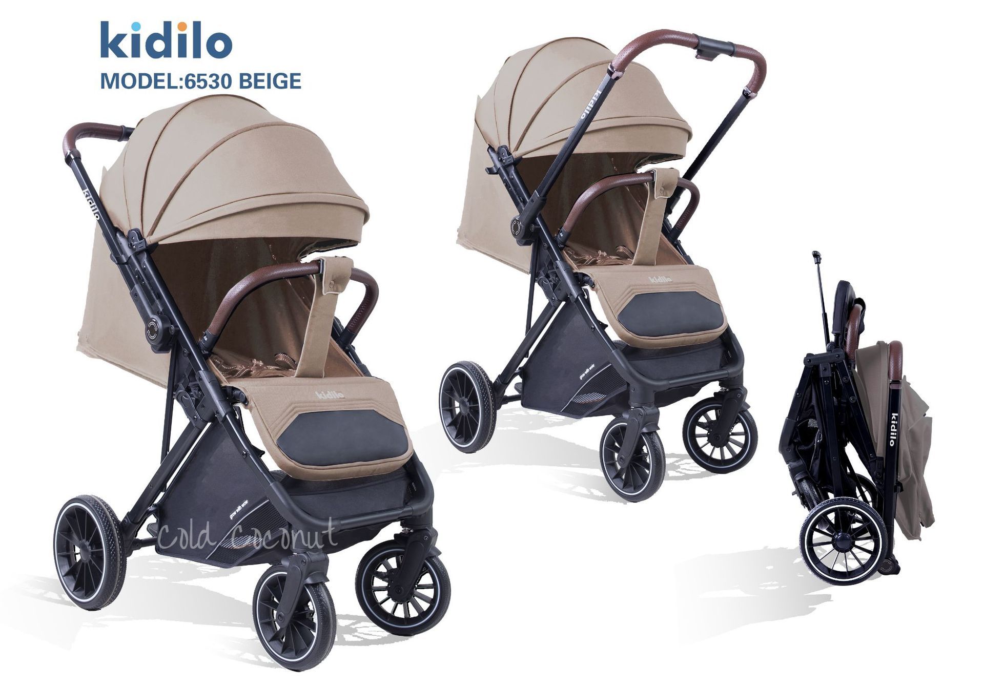 Расширенная и усиленная коляска Kidilo с высоким обзором может сидеть и ...