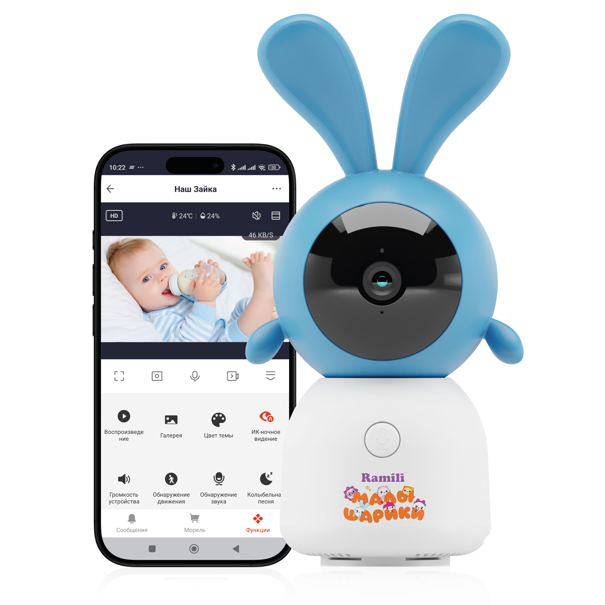 Видеоняня Ramili Baby RV100CKROSH с креплением купить на OZON по низкой ...