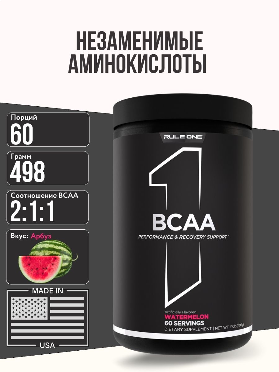 Аминокислоты RULE 1 BCAA 498 гр Арбуз купить на OZON по низкой цене ...