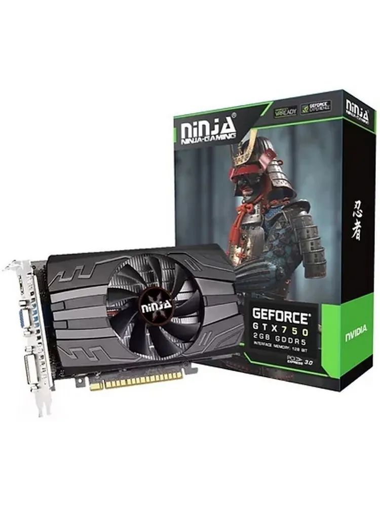 Видеокарта Ninja GeForce GTX 750, 2 ГБ PCI Express 3.0 HDMI, DVI ...