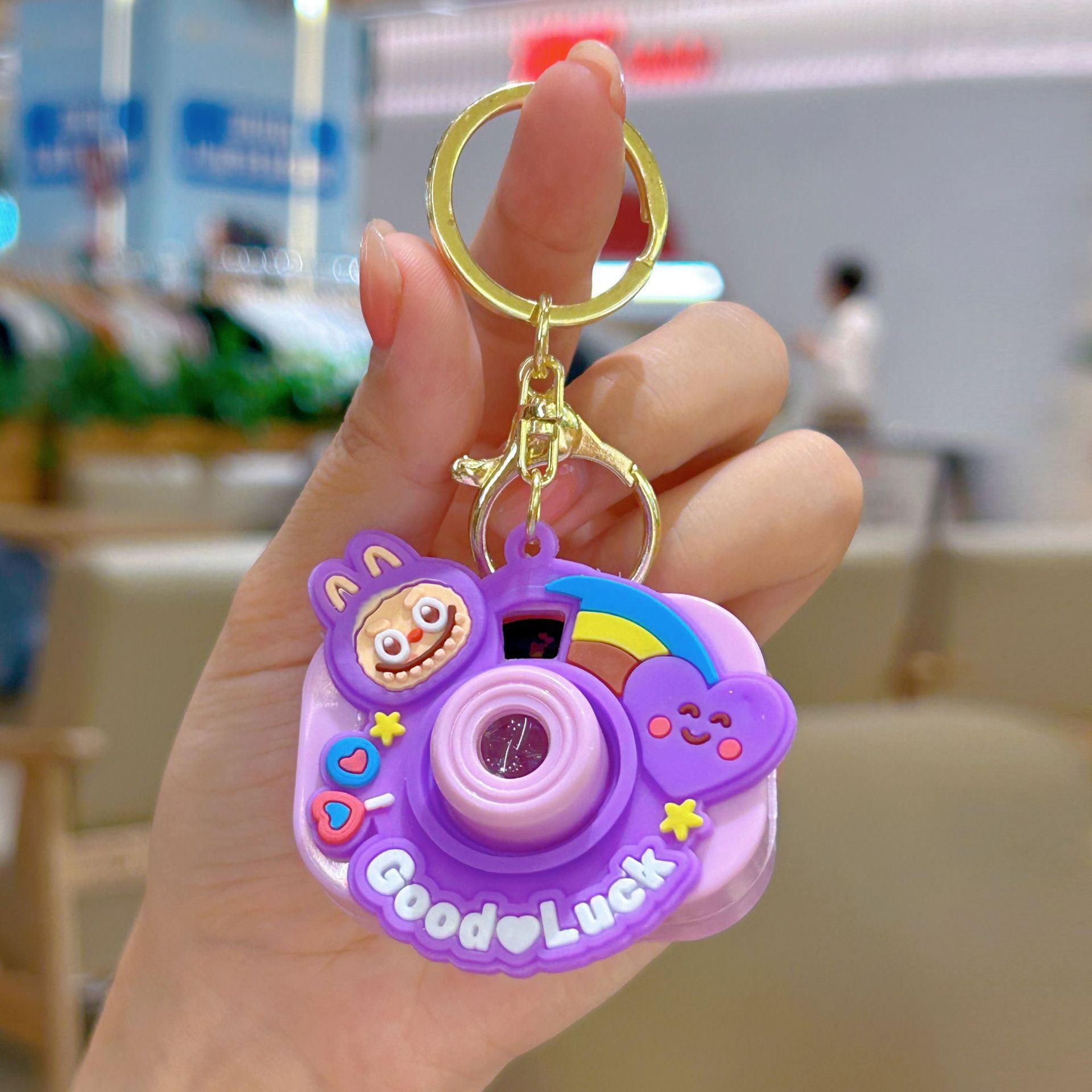 Брелок проектор с Pudding Dog милый брелок для ключей с проекцией фото ...