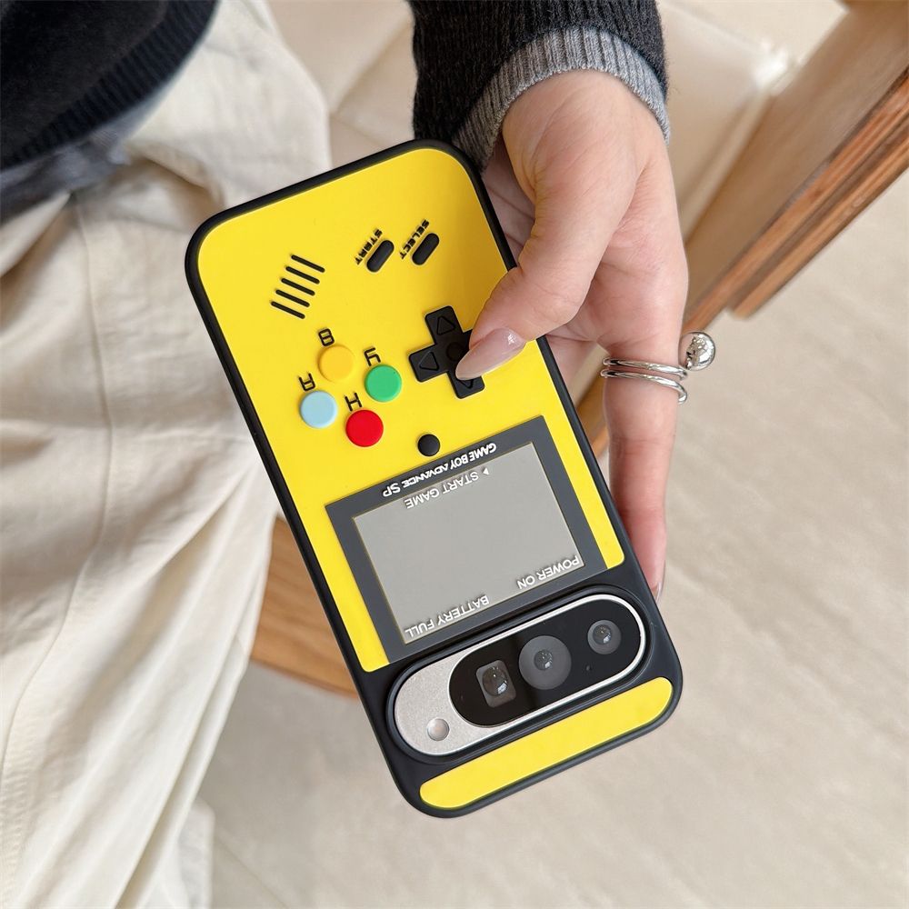 Чехол для Google Pixel 8A в стиле Game Boy с ярким дизайном и кнопками ...