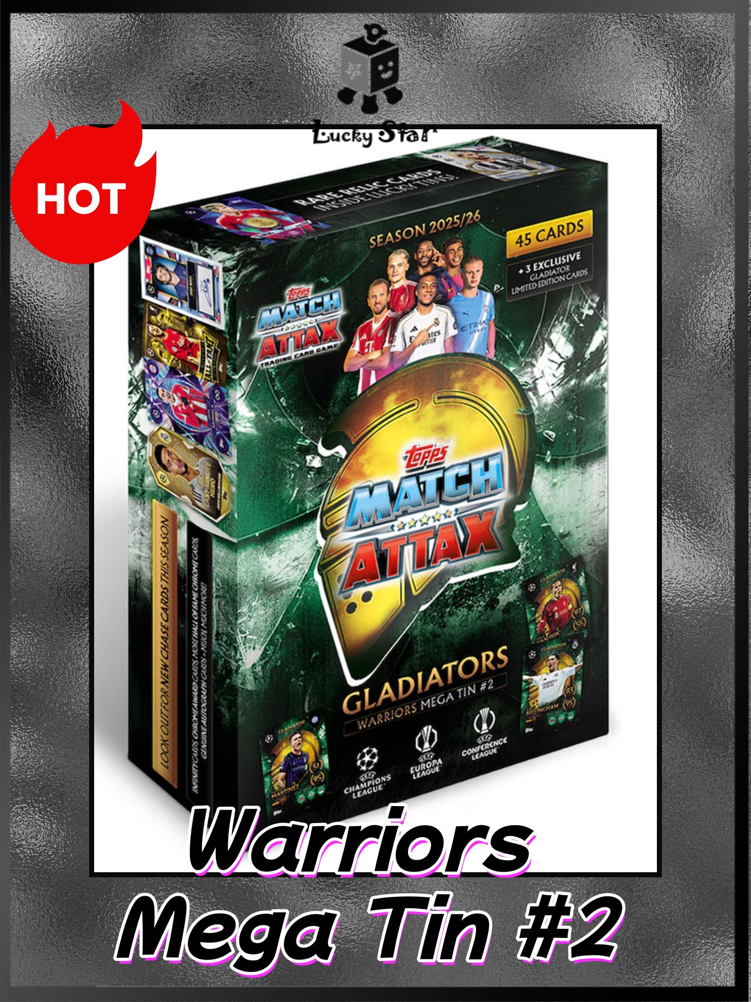 карточка,Topps UCC Match Attax 2025/26 -Warriors Mega Tin #2 ,Contains ...