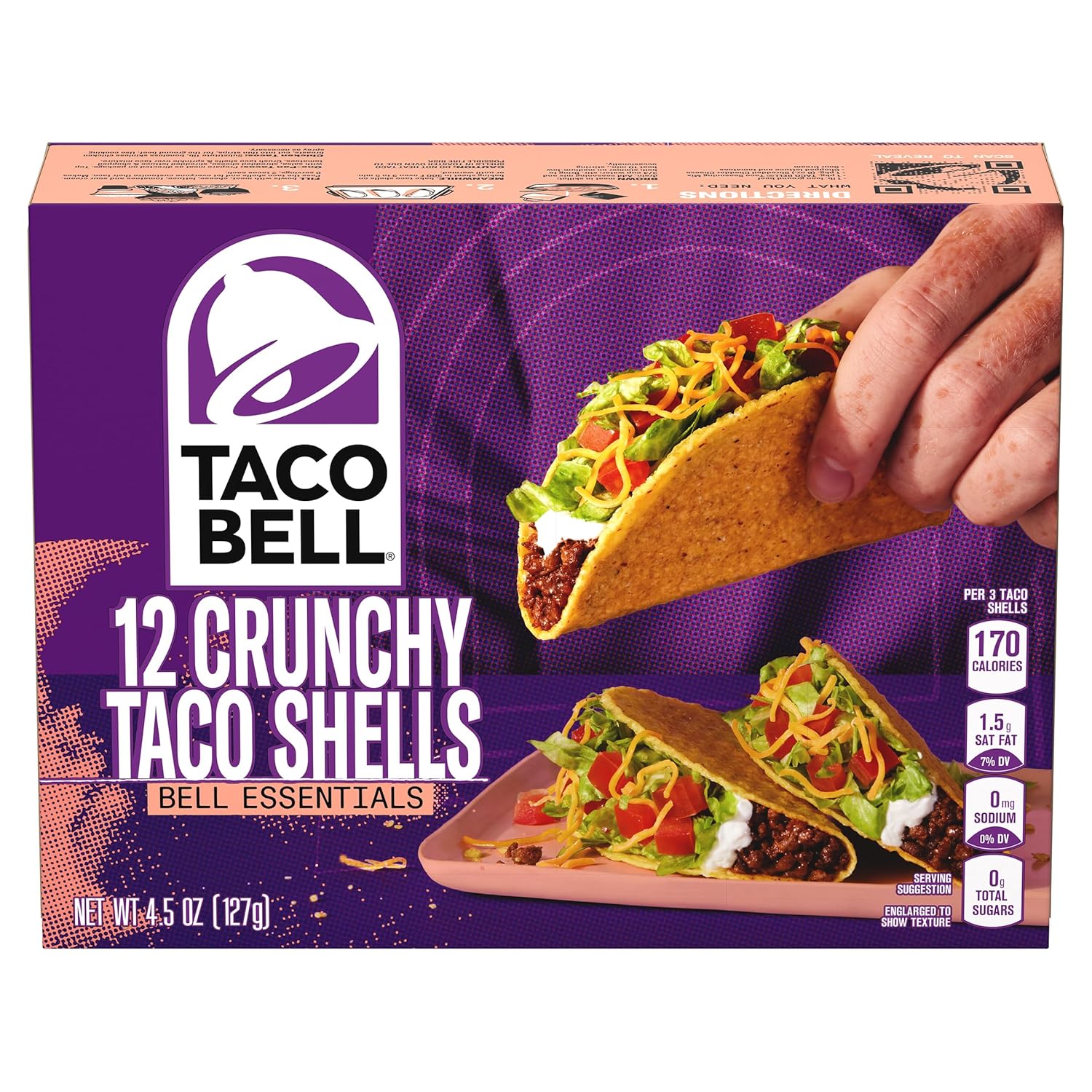 Taco Bell Crunchy Taco Shells хрустящие кукурузные тако-шеллы, 127 г ...