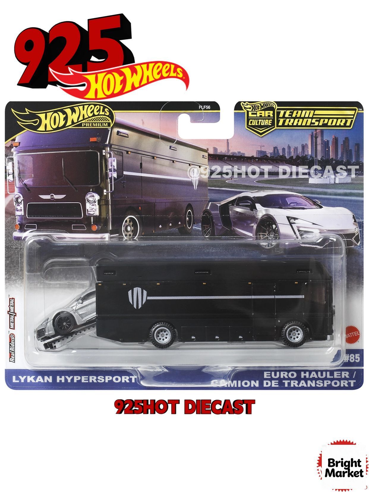 Машинка Hot Wheels Premium Team Transport FLF56 Lykan Hypersport&Euro ...